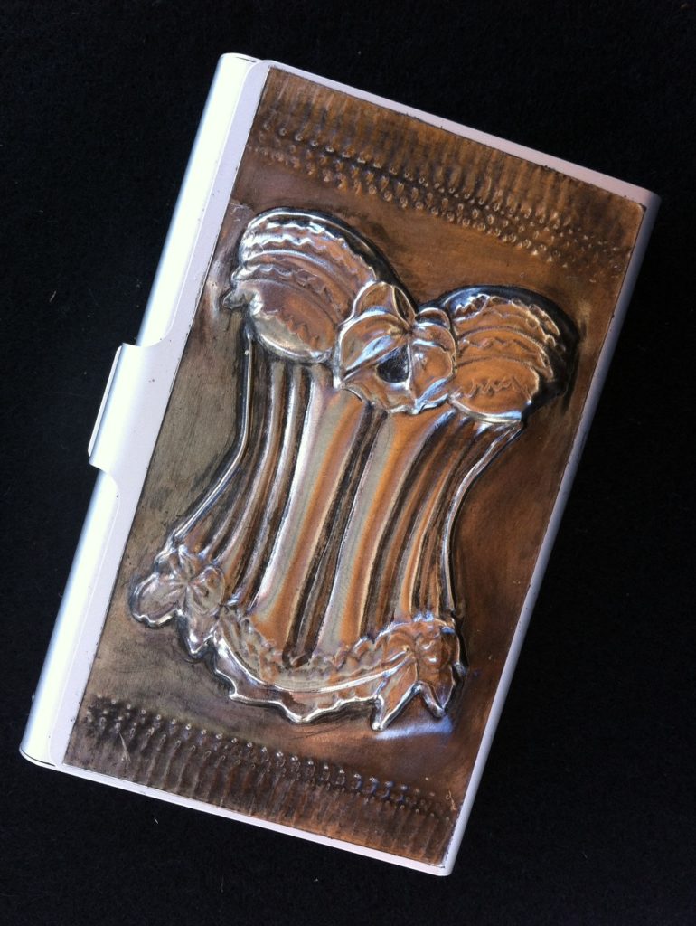 Small Metal Business Card Holder – Corset – Nature's Canvas