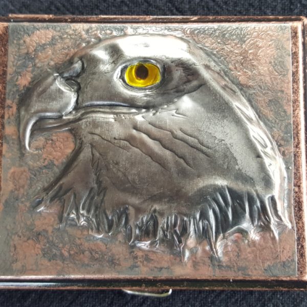 Cigarette Case – Eagle Head with Yellow Eye – Nature's Canvas